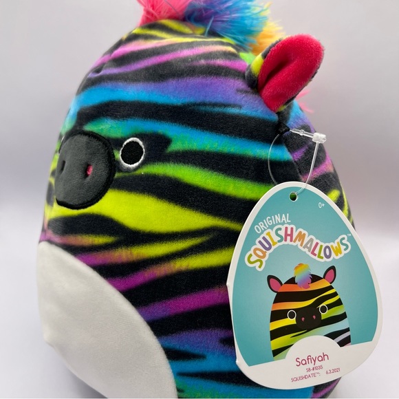 Squishmallows | Toys | Squishmallow 8 Safiyah Rainbow Zebra With ...